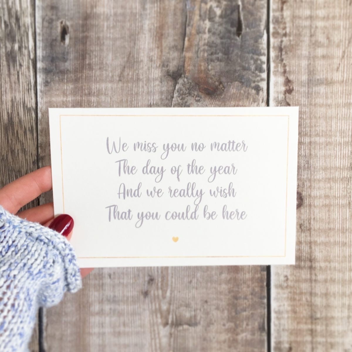 Set of 4 Memorial Poems; Printed A6 Memorial Ladder Poems; Wedding ...