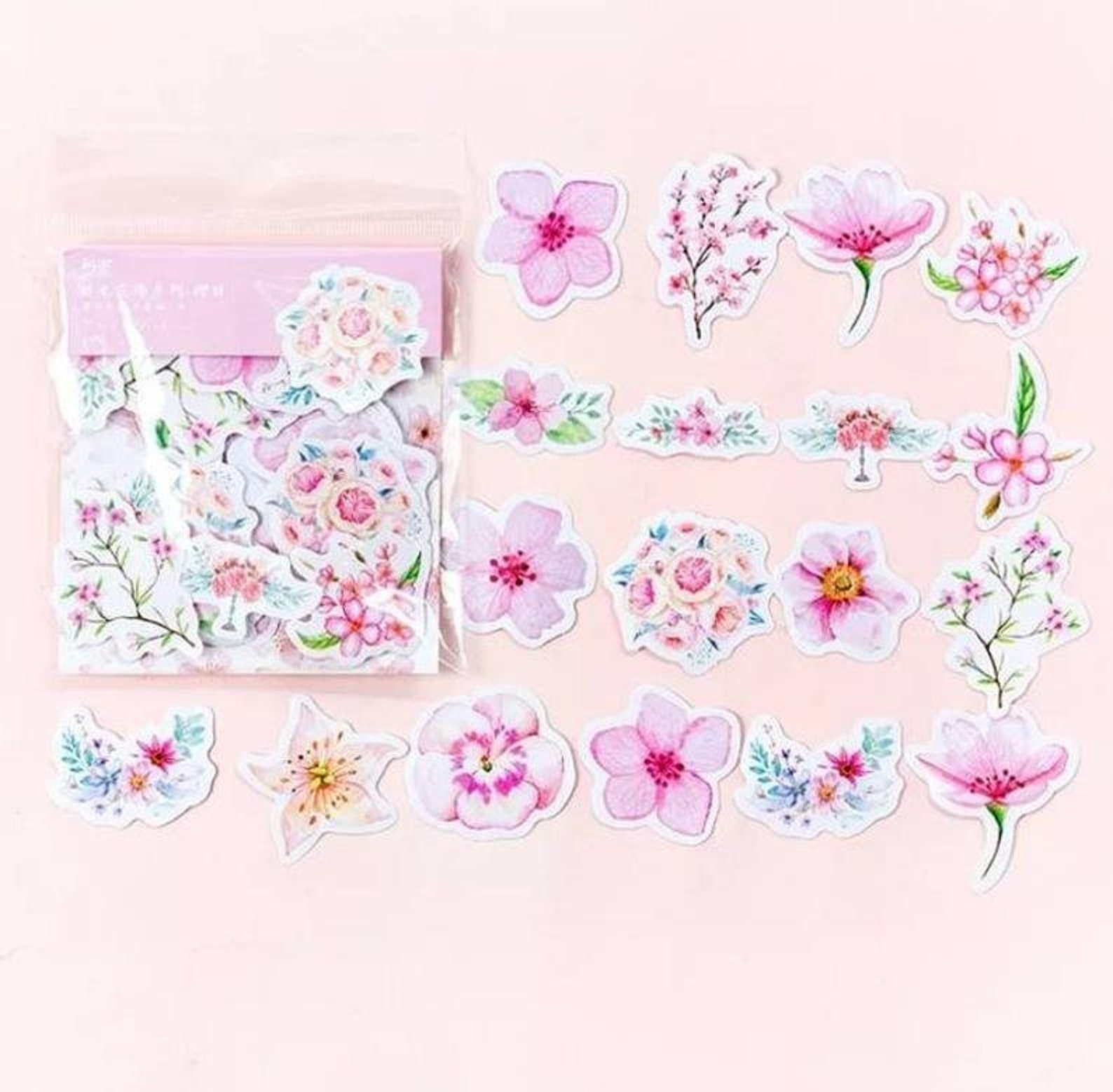 45pcs Colourful Flower Stickers Pack - Etsy UK