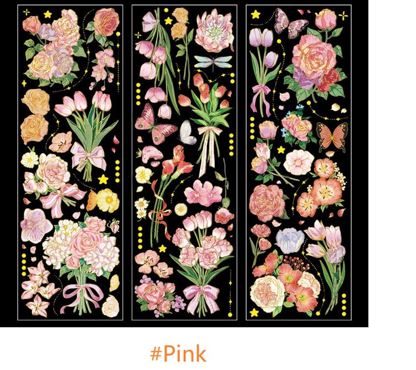 Vinyl Flower Sticker Pack Journalingplannerbullet - Etsy