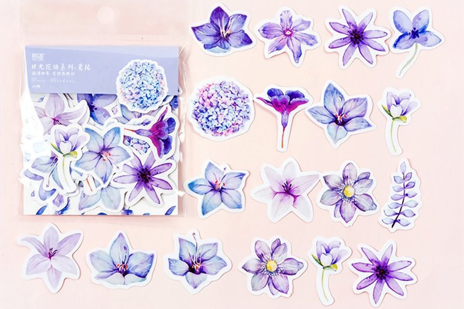 45pcs Colourful Flower Stickers Pack - Etsy UK