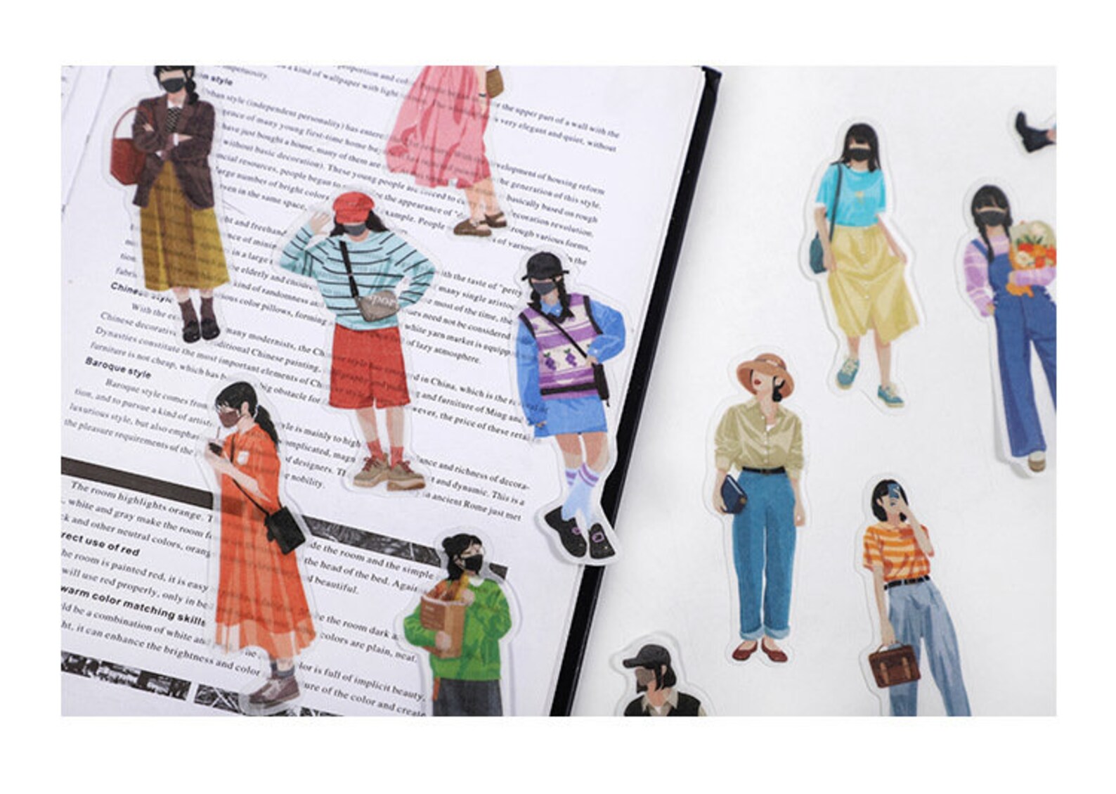 Kawaii Fashion Girl/boy Stickers Journalingplannerbullet - Etsy