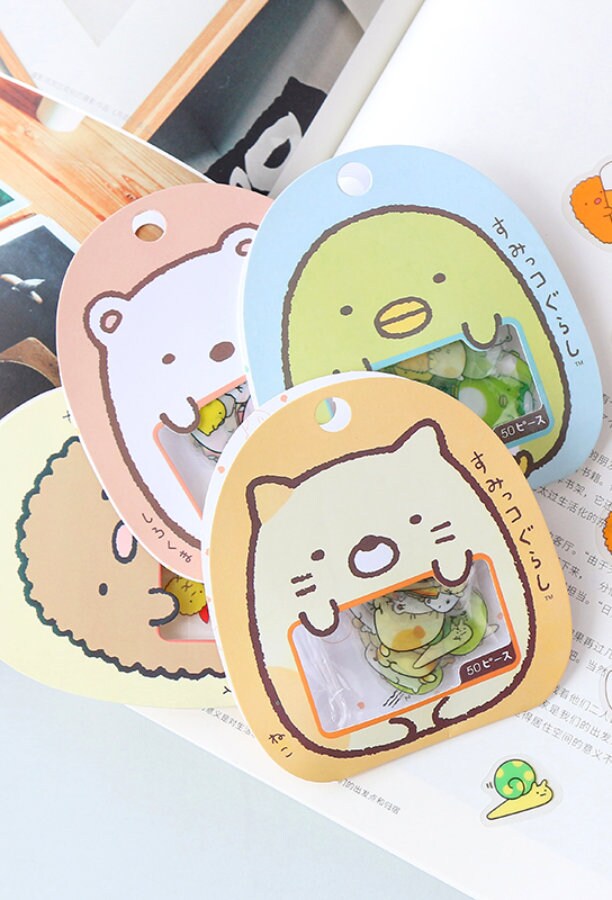 Kawii Animal Vinyl Stickers Pack Journalingplannerbullet | Etsy UK