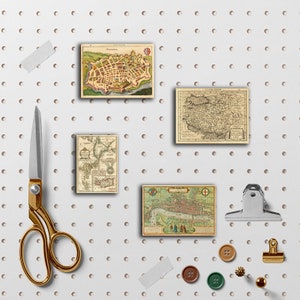 Vintage Map Stickers Pack, Retro Map Stickers, Journaling Map Sticker ...