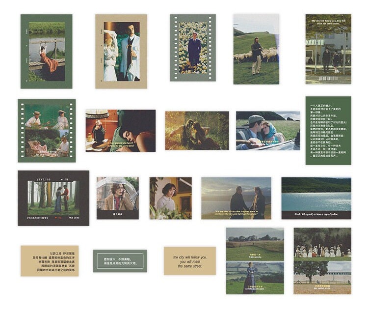 40pcs Vintage Movie College Sticker Pack | Etsy UK