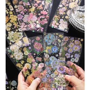 Vinyl Flower Sticker Pack, Journaling,planner, Journal,diary Sticker ...