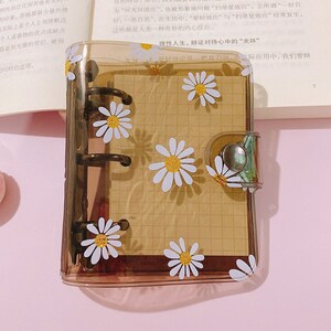 Mini 3 Ringed Daisy Binder ,journal,planner,diary, PVC Cover - Etsy