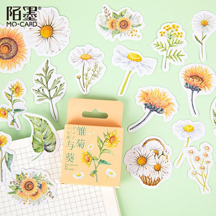 46pcs Daisy Sticker Pack Journalingplannerbullet | Etsy