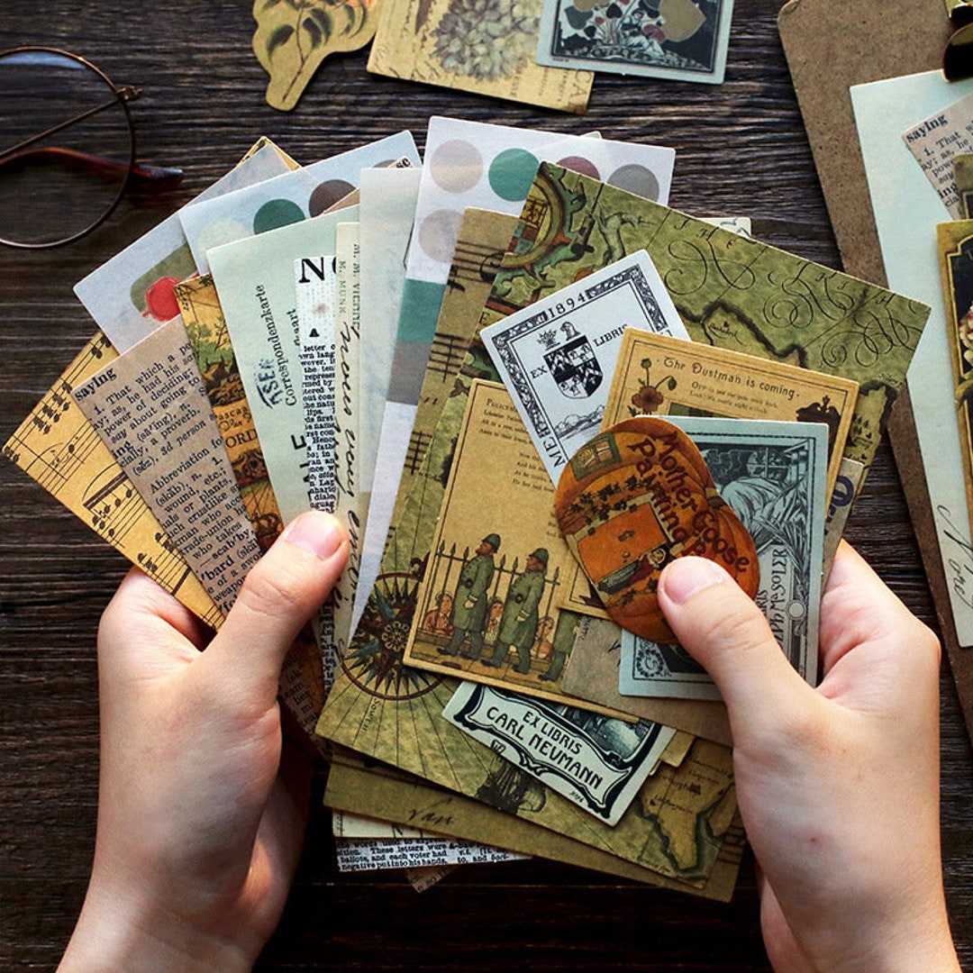 40pcs Junk Journal Paper, Vintage Paper, Junk Journal Kit, Scrapbook ...