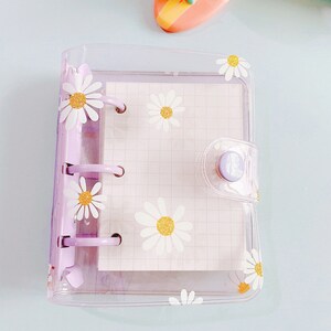 Mini 3 Ringed Daisy Binder ,journal,planner,diary, PVC Cover - Etsy