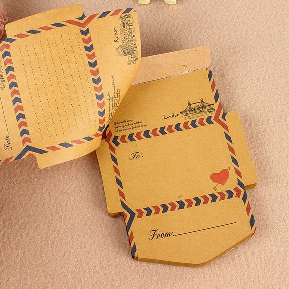 Vintage Envelope Sticky Note for Journaling Pen Pal Letter - Etsy