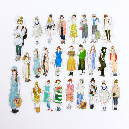 Girl Stickers/ Fashion Girl Stickers/ Planner Journal Deco/ - Etsy