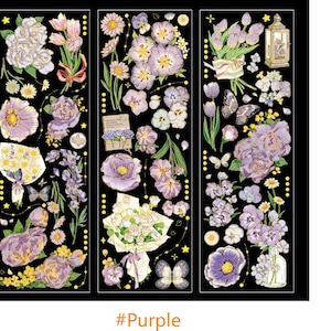 Vinyl Flower Sticker Pack, Journaling,planner, Journal,diary Sticker ...