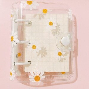 Mini 3 Ringed Daisy Binder ,journal,planner,diary, PVC Cover - Etsy