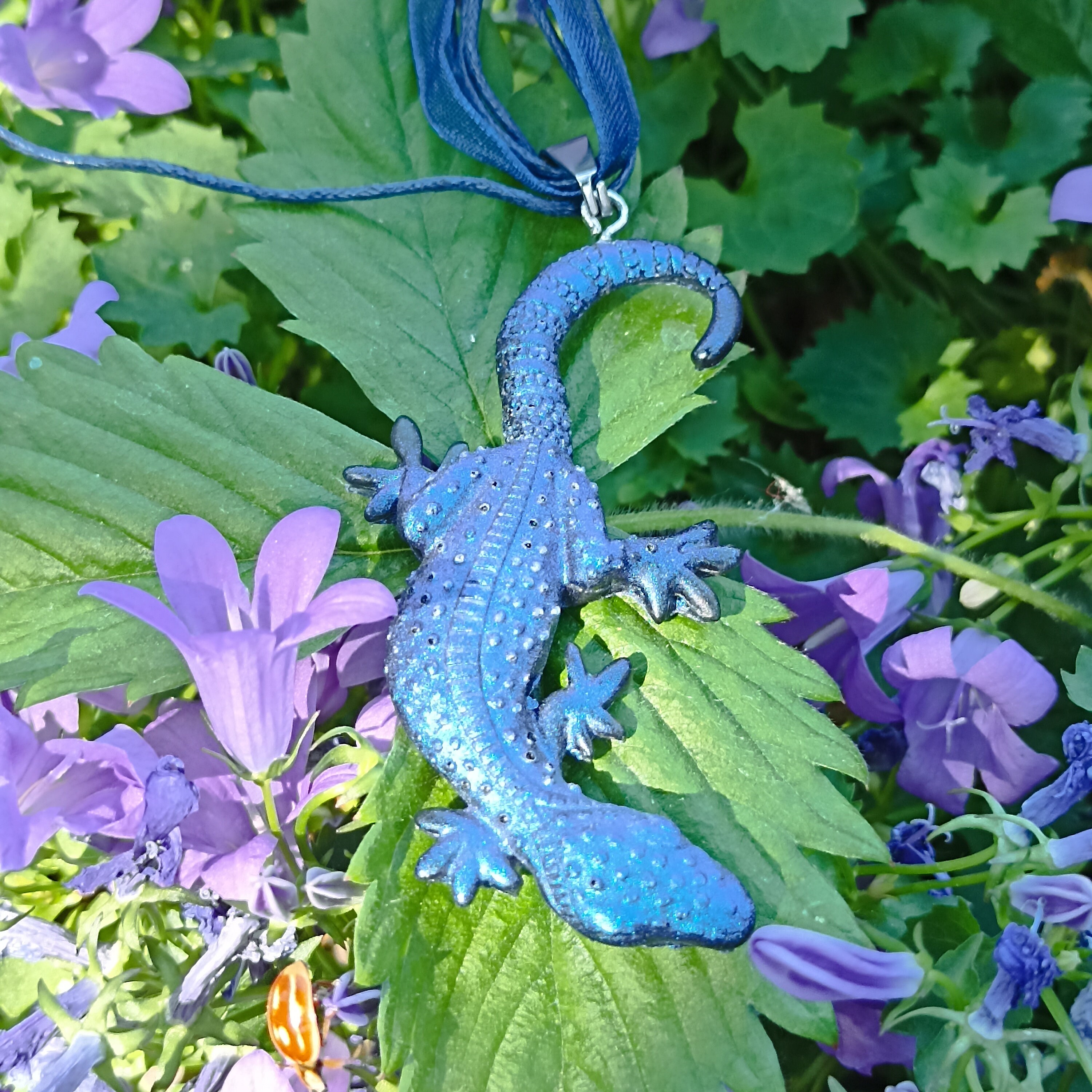 Space Lizard Necklace Epoxy Resin Lizard Animal Pendant Forest - Etsy