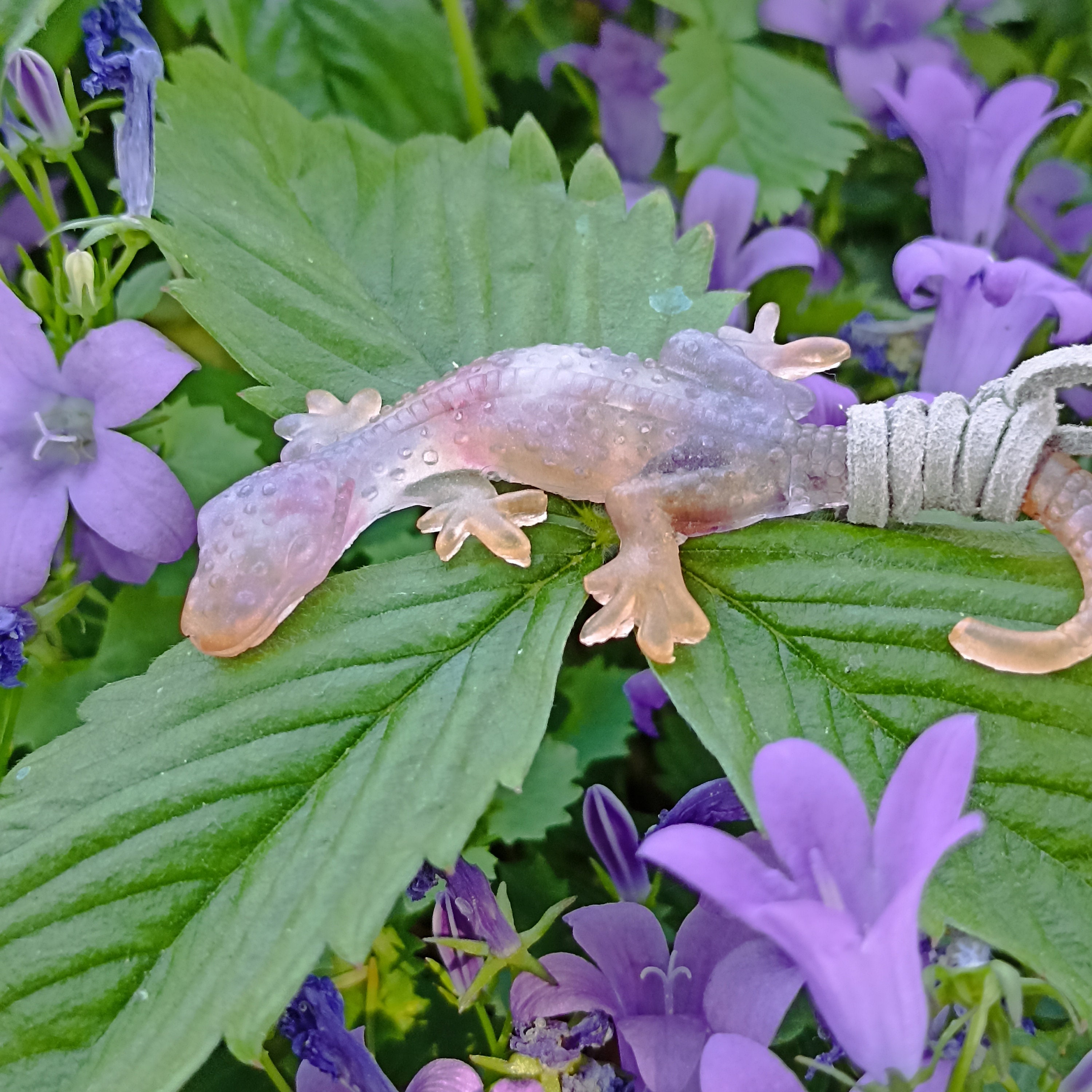 Candy Lizard Necklace Epoxy Resin Lizard Animal Pendant Forest Amulet ...