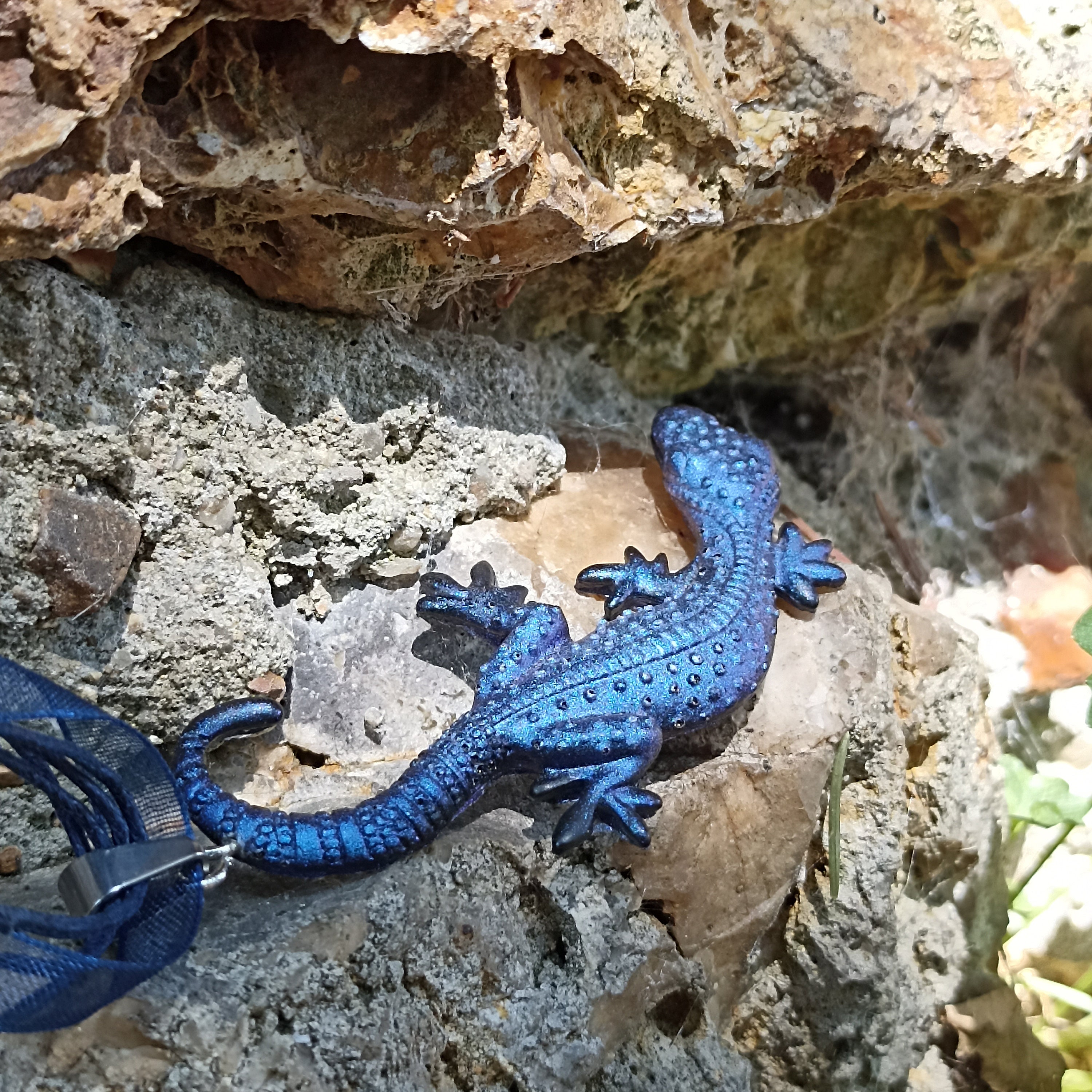 Space Lizard Necklace Epoxy Resin Lizard Animal Pendant Forest - Etsy