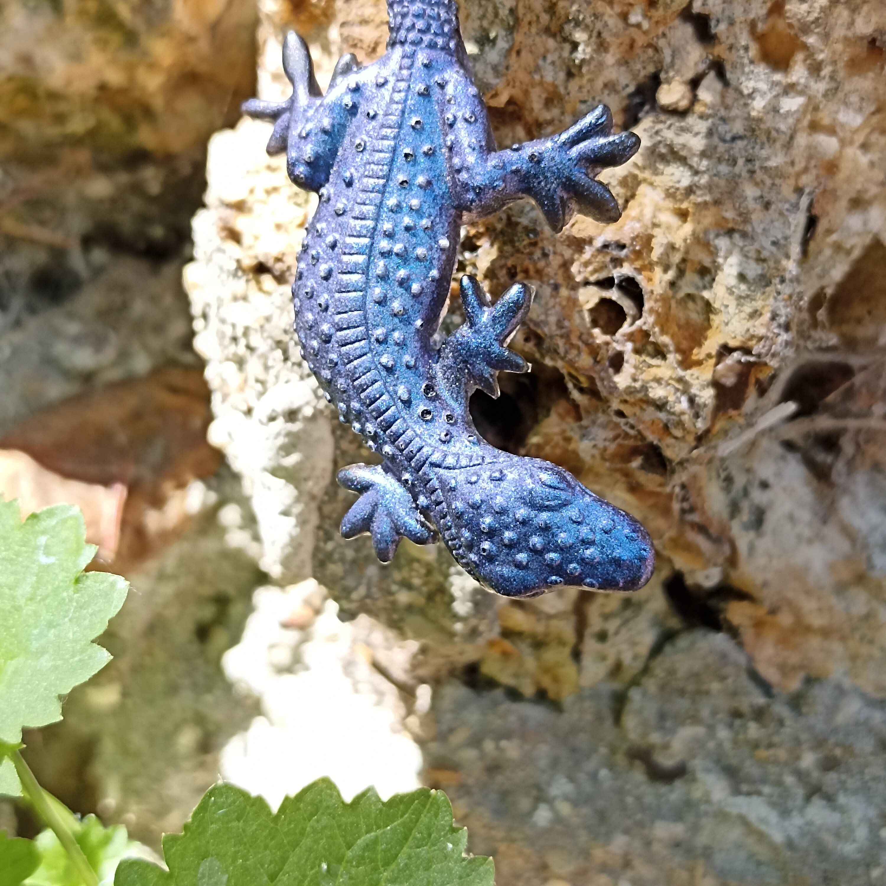 Space Lizard Necklace Epoxy Resin Lizard Animal Pendant Forest - Etsy