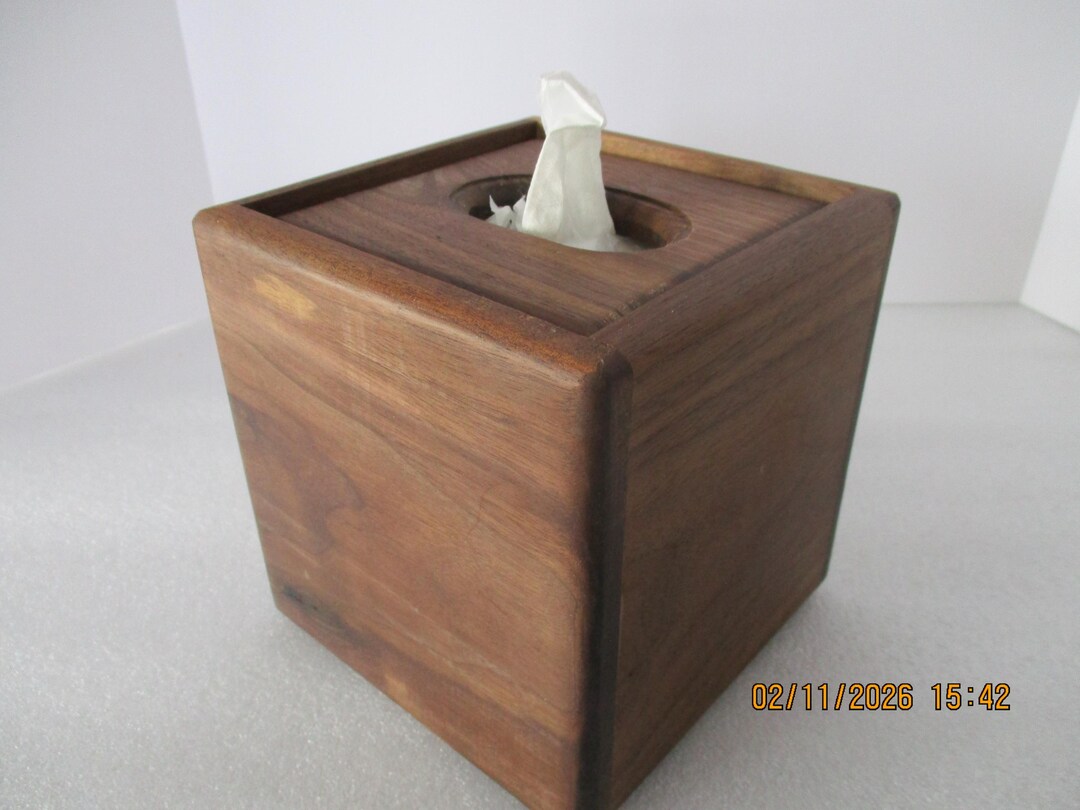 Handmade Walnut Tissue Box Cover, Modern Home Decor - Etsy