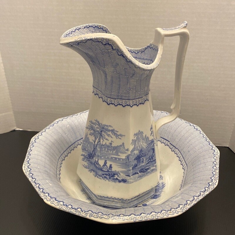 Antique Light Blue Pitcher - Etsy