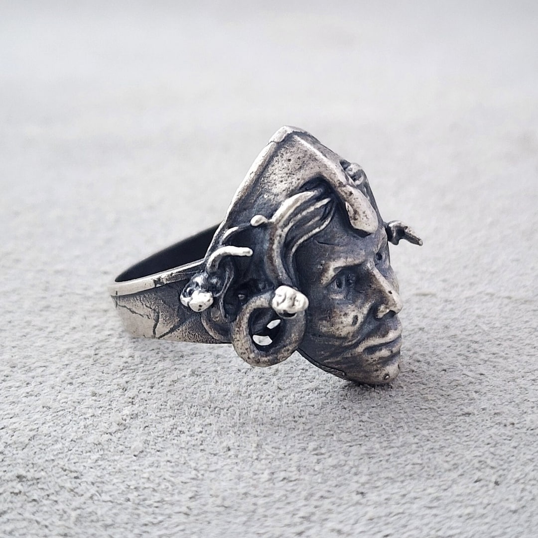 Greek Mythology Medusa Head Ring Gorgon Medusa Jewelry Gift for Men's, Demonic Medusa Ring in ...