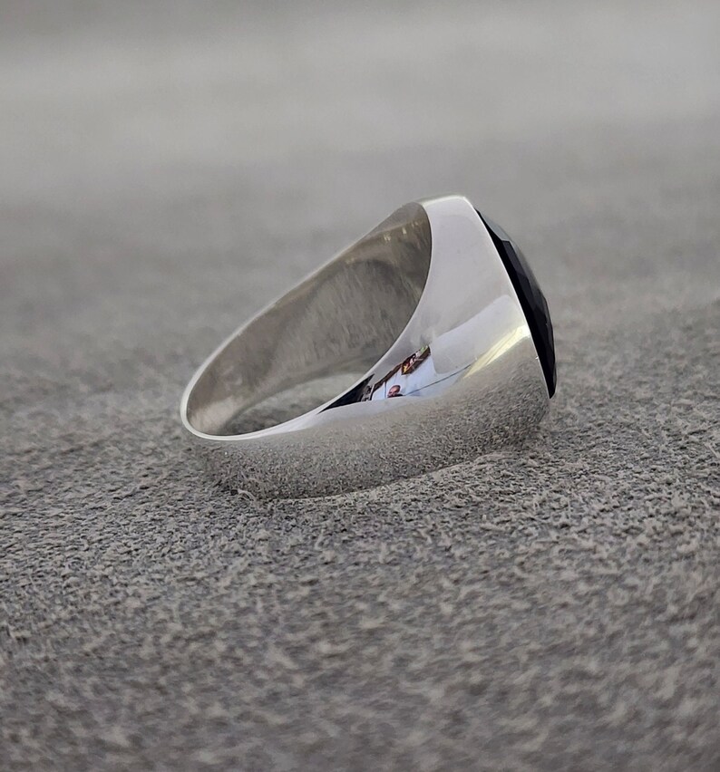Sapphire Cabochon Palette Stylish 925 Silver Ring, Silver Lab Sapphire ...