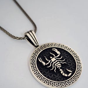 Handmade Sterling Silver Scorpion Necklace: Scorpio Zodiac Charm ...