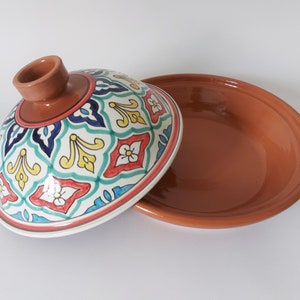 Hand Painted Large Tagine Pot Food Safe Leadless Clay Ceramic Glazed ...