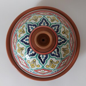Hand Painted Large Tagine Pot Food Safe Leadless Clay Ceramic Glazed ...