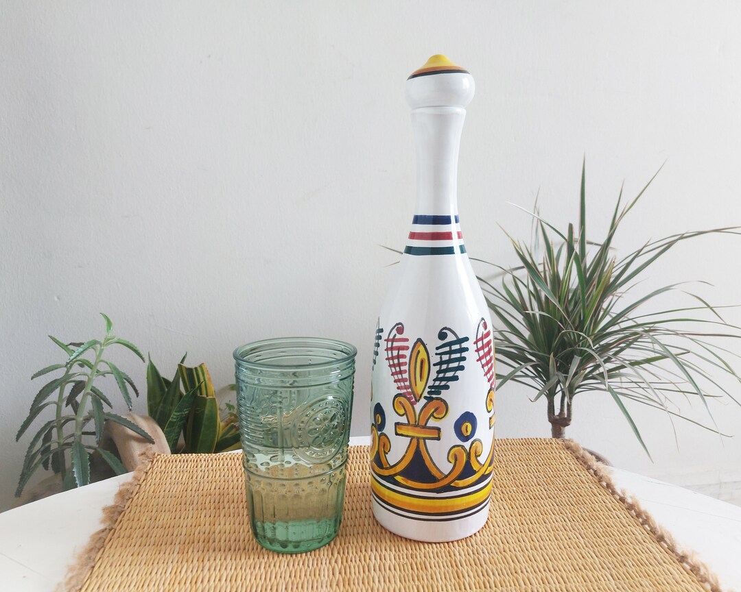 Juice or Water Table Pitcher With Lid, Unique Ceramic Table Decor - Etsy