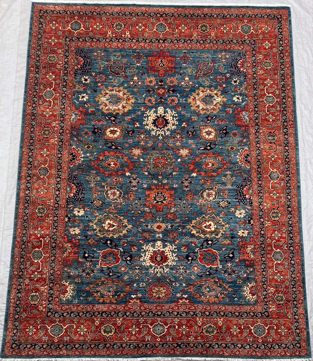 9x12 Gray Oriental Rug, Bidjar Harshang Afghan Hand Knotted Wool Veg ...