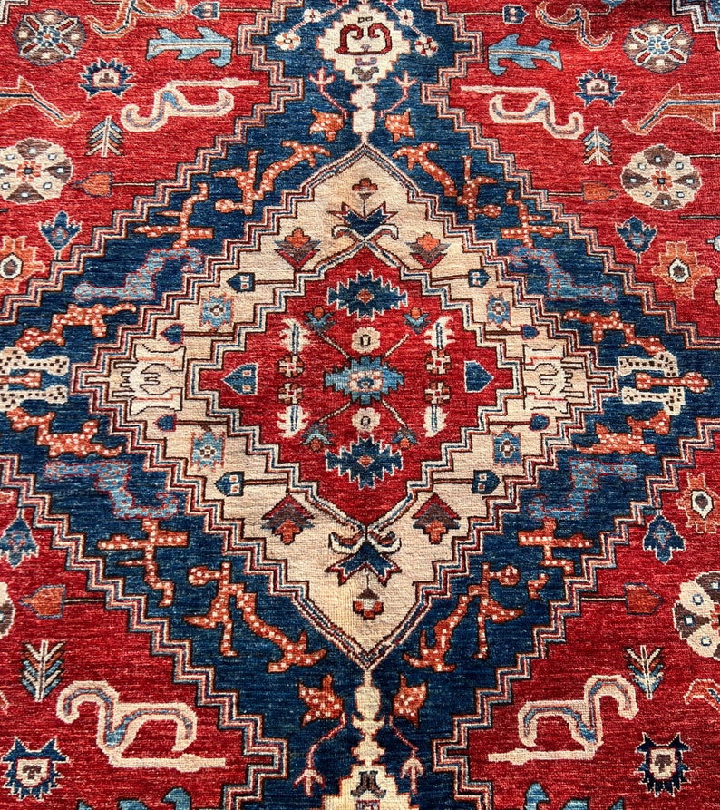 10x14 Heriz Bidjar Hand-knotted Area Rug Persian Style Hand Spun Wool ...