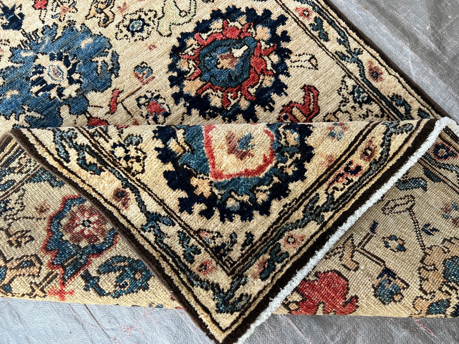 3x5 Ft Rug Beige/red Aryana Area Rug, Afghan Hand Knotted 100% Wool Rug ...