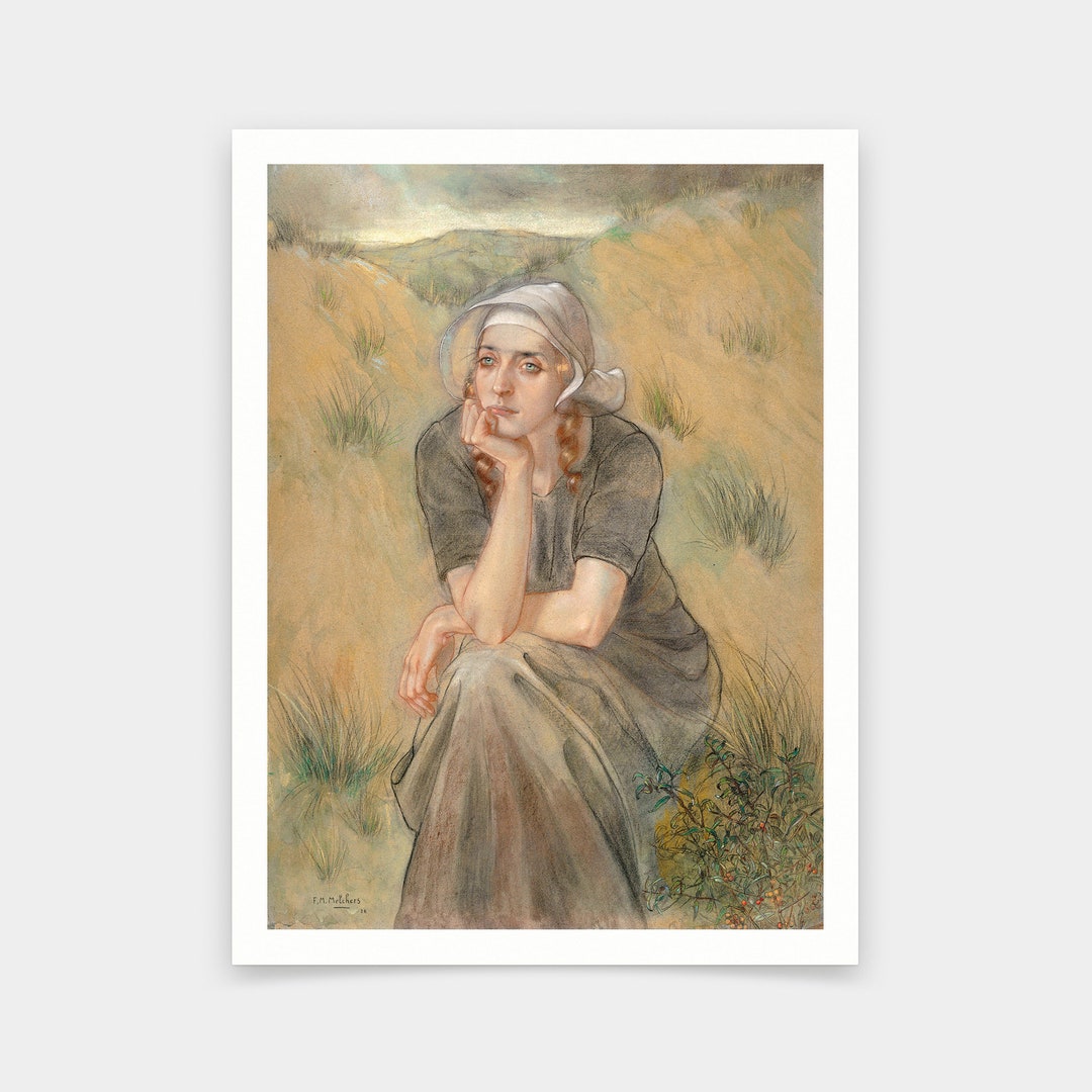 Franz Melchers,young Girl,art Prints,vintage Art,canvas Wall Art,famous ...