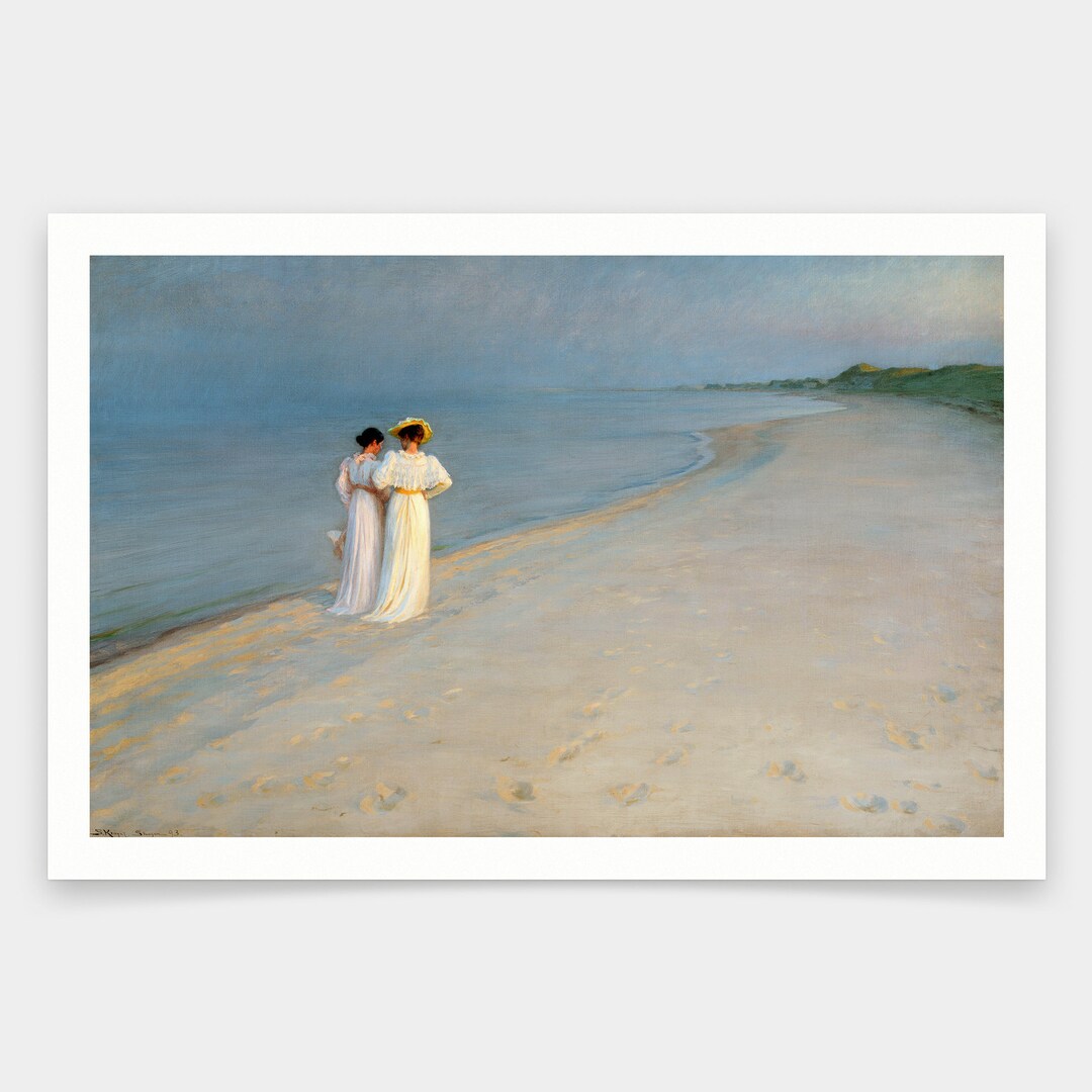 Peder Severin Kroyer,anne and Diana,summer Evening on Skagen's Southern ...