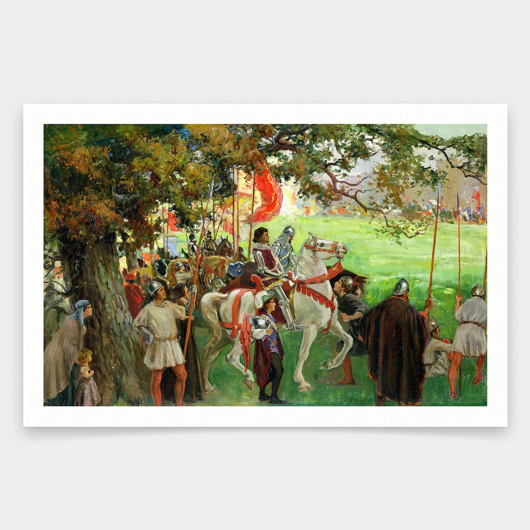 George Edmund Butler,knights Assembling, From Sir Nigel,art Prints ...