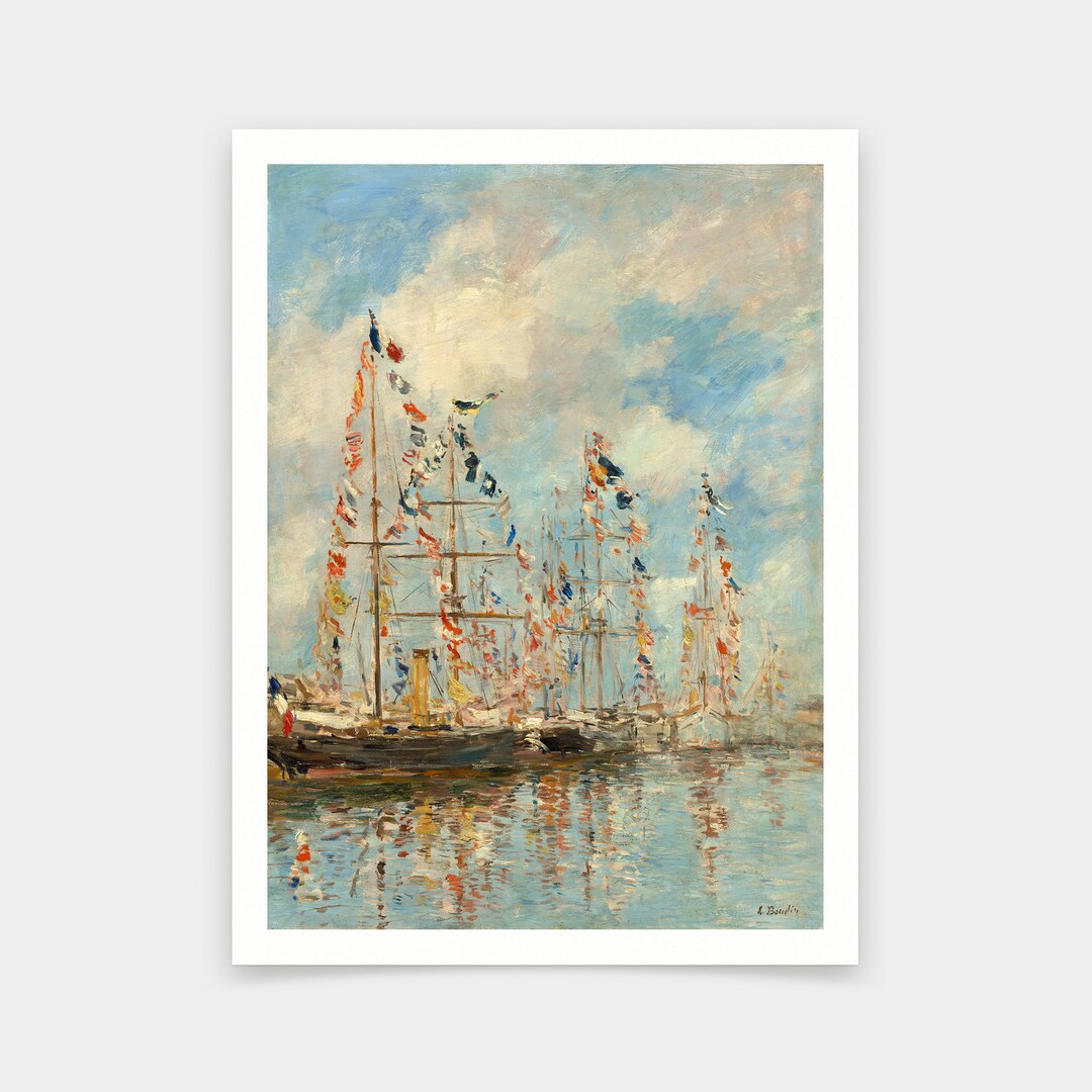 Eugene Boudin,yacht Basin at Trouville-deauville,art Prints,vintage Art ...