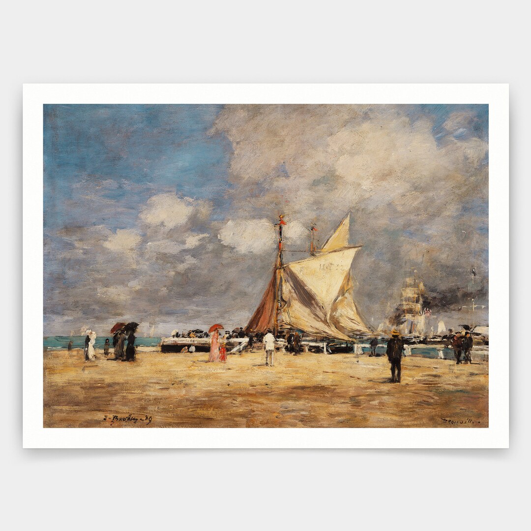 Eugene Louis Boudin,on the Pier, Deauville, 1889 ,art Prints,vintage ...