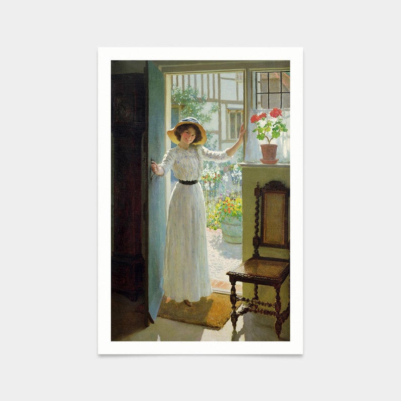 William Henry Margetson,by the Cottage Door,art Prints,vintage Art ...