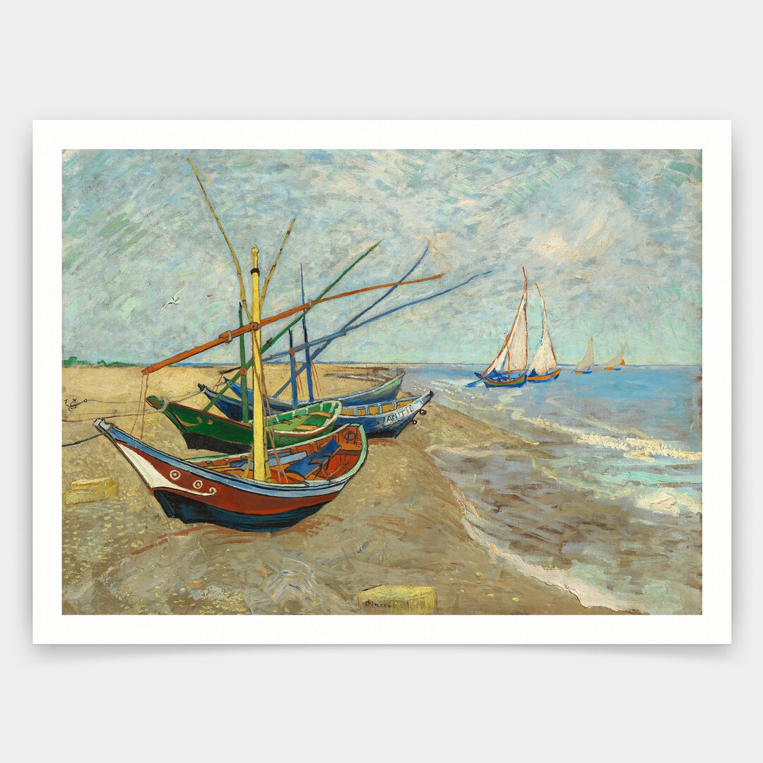Vincent Van Gogh,fishing Boats on the Beach at Les Saintes-maries-de-la ...