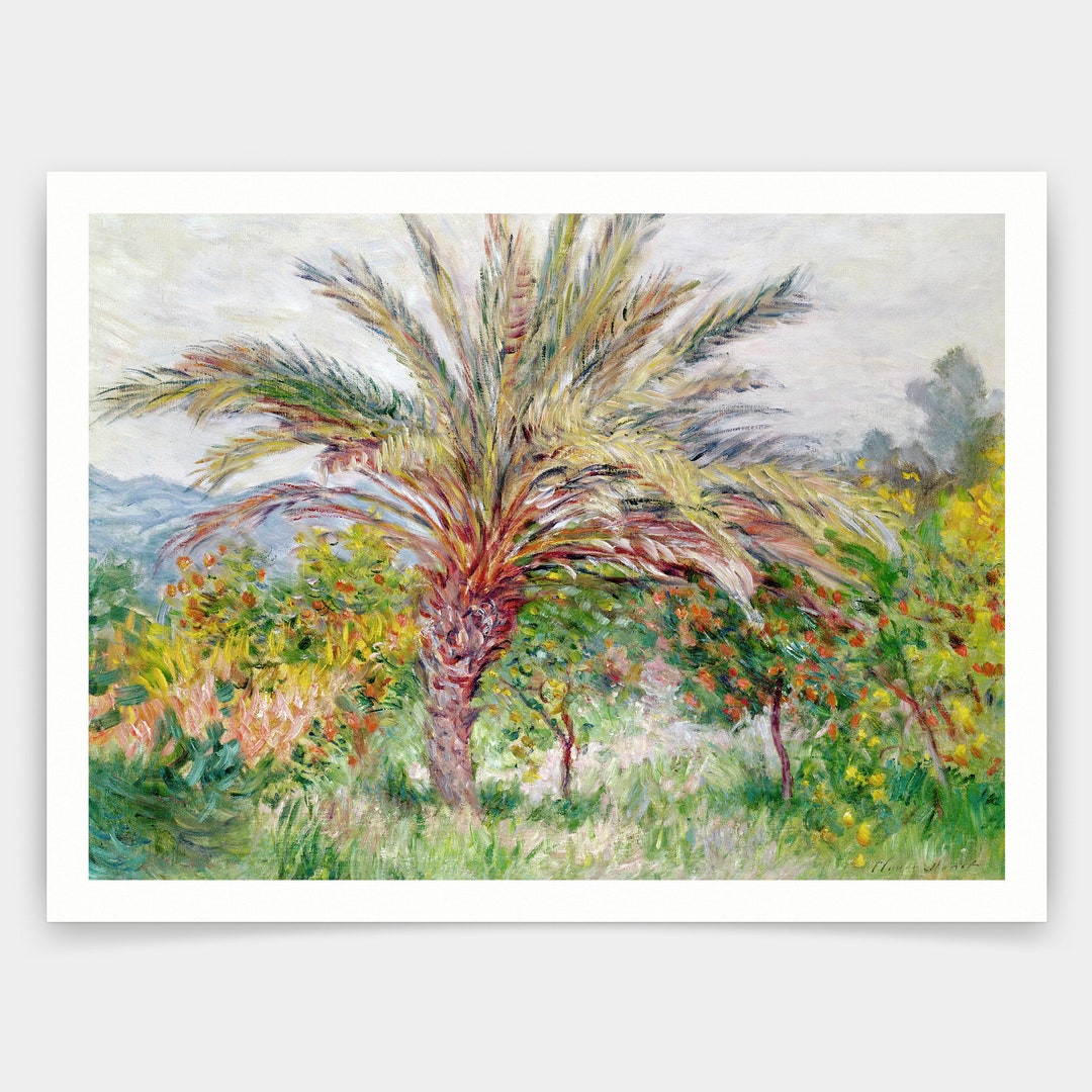 Claude Monet,palm Tree at Bordighera,art Prints,vintage Art,canvas Wall ...