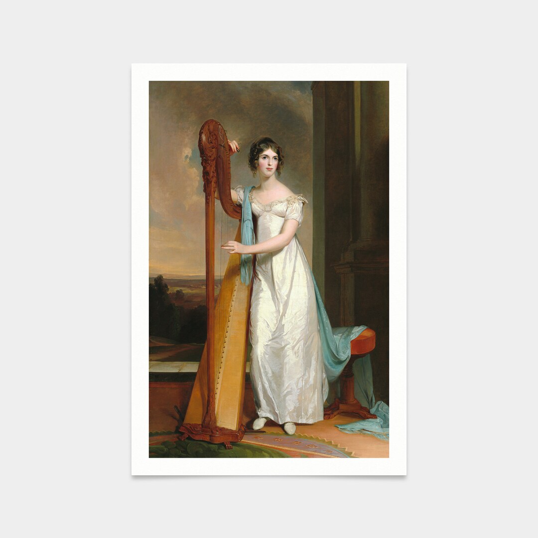 Thomas Sully,lady With a Harp, Eliza Ridgely, C. 1818,art Prints ...