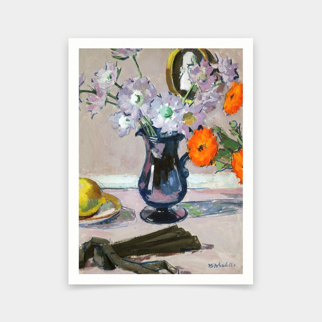 Francis Cadell,scabia and Marigolds,art Prints,vintage Art,canvas Wall ...