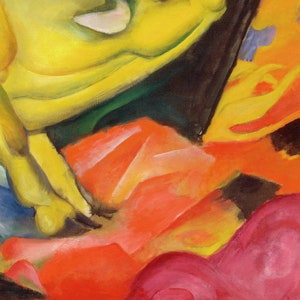Franz Marc,yellow Cow,art Prints,vintage Art,canvas Wall Art,famous Art ...