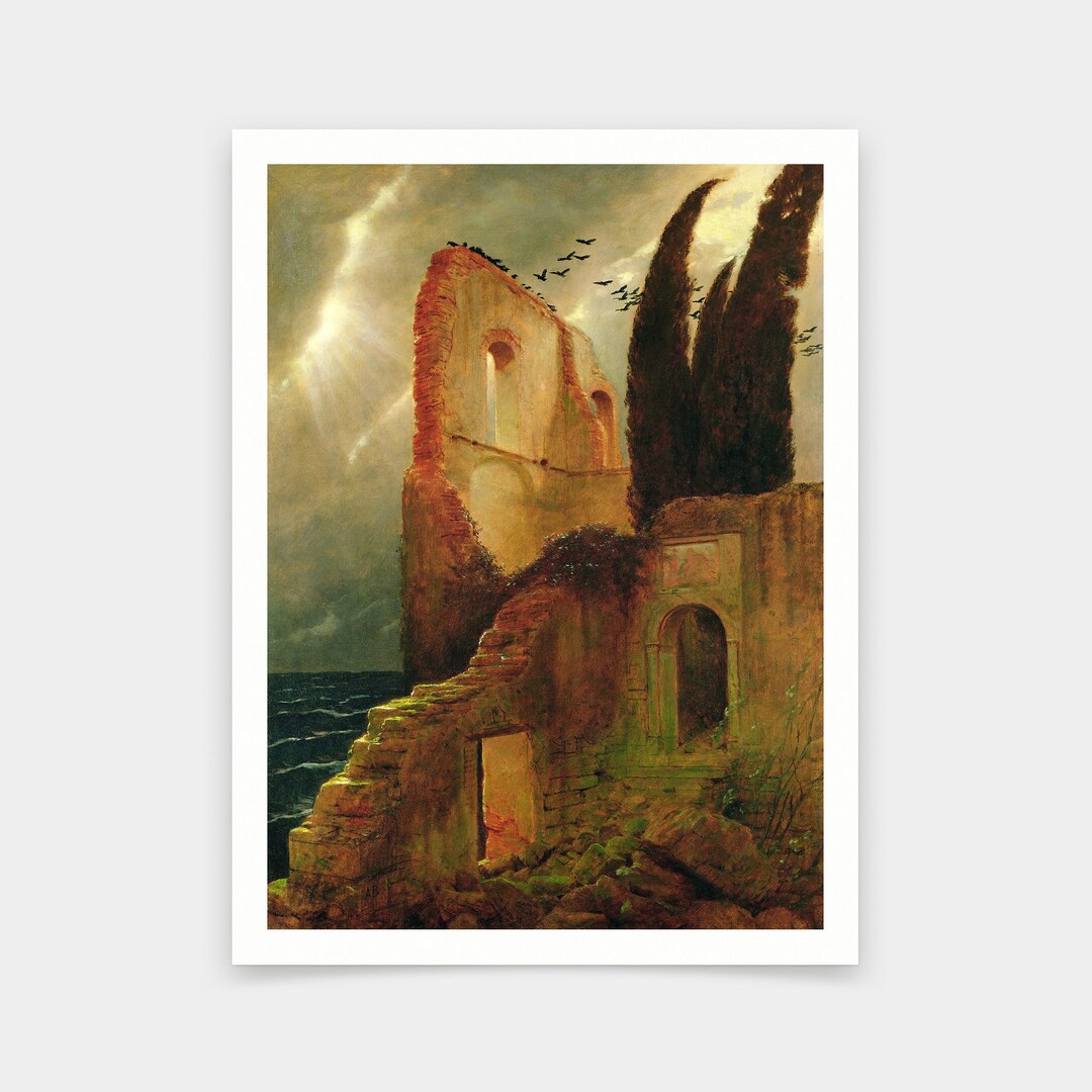 Arnold Bocklin,ruin by the Sea, 1881,art Prints,vintage Art,canvas Wall ...