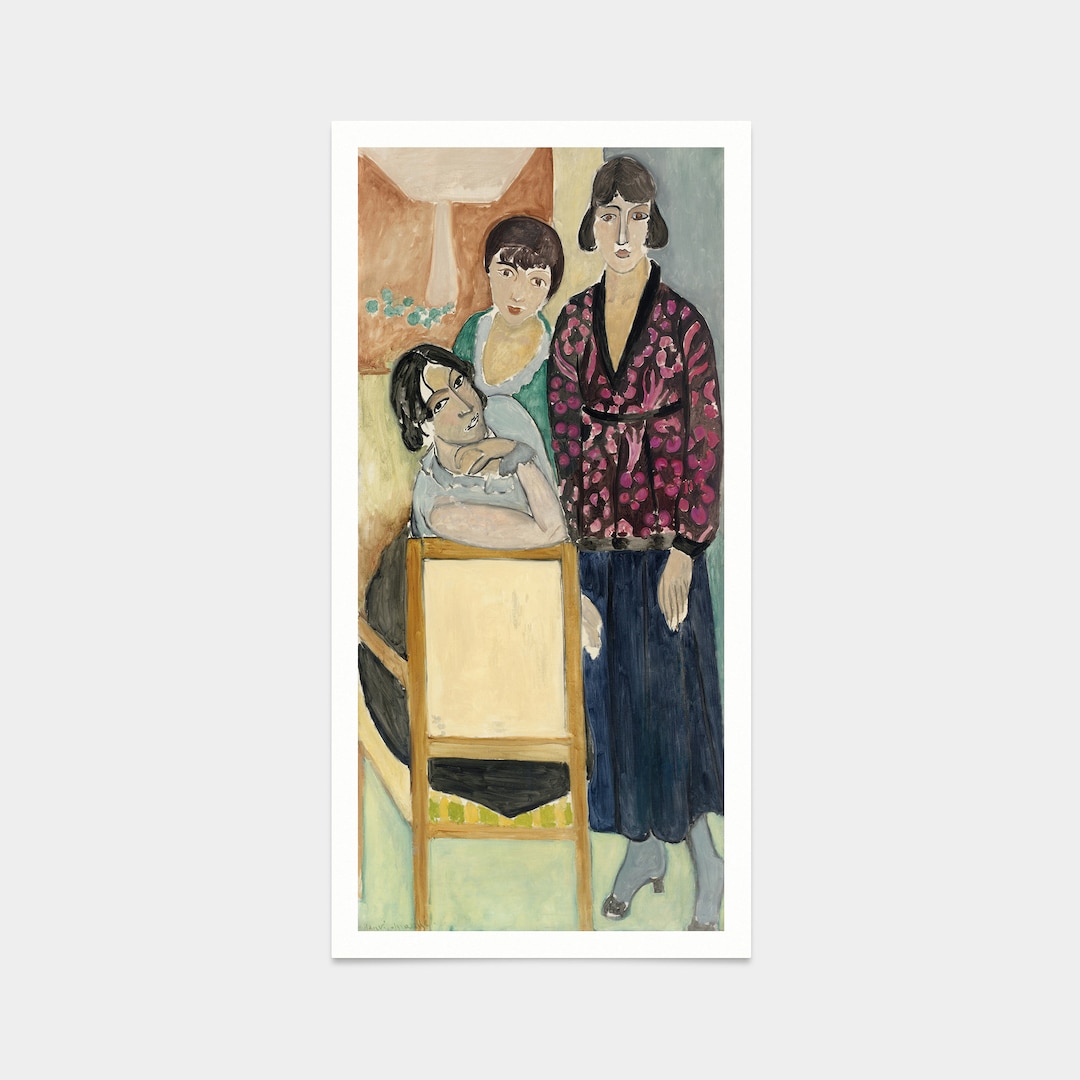 Henri Matisse,three Sisters and the Rose Marble Table 1917,prints ...