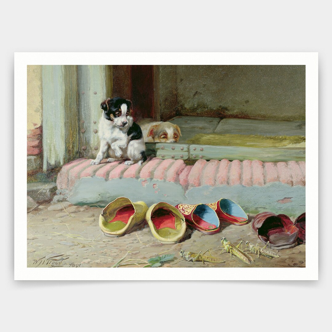 William Henry Hamilton Trood,friend or Foe,dog Wall Art,art Prints ...