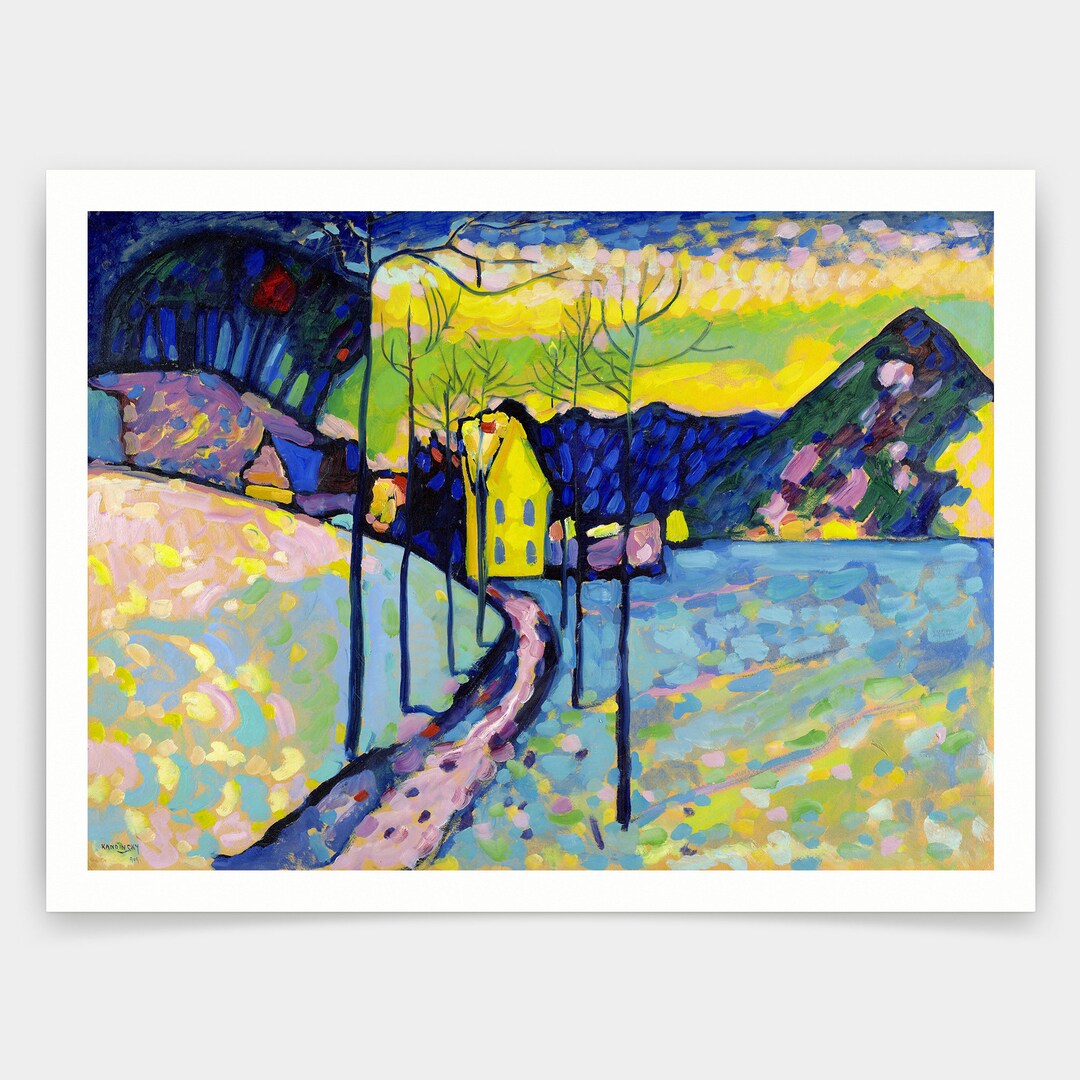 Wassily Kandinsky,winter Landscape 1909,art Prints,vintage Art,canvas ...