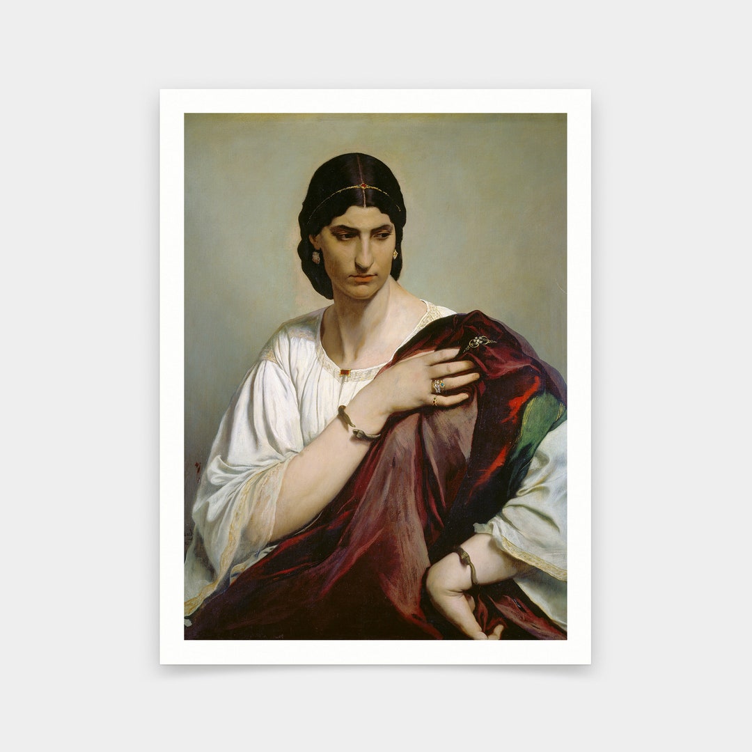Anselm Feuerbach,lucrezia Borgia;portrait of A Roman Woman in White ...