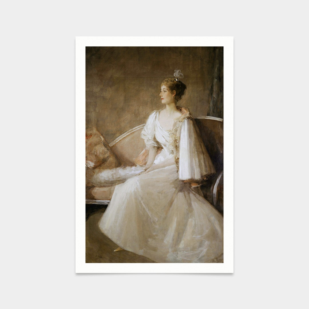 John Lavery,portrait of A Lady Seated on A Sofa, Circa 1900,art Prints ...