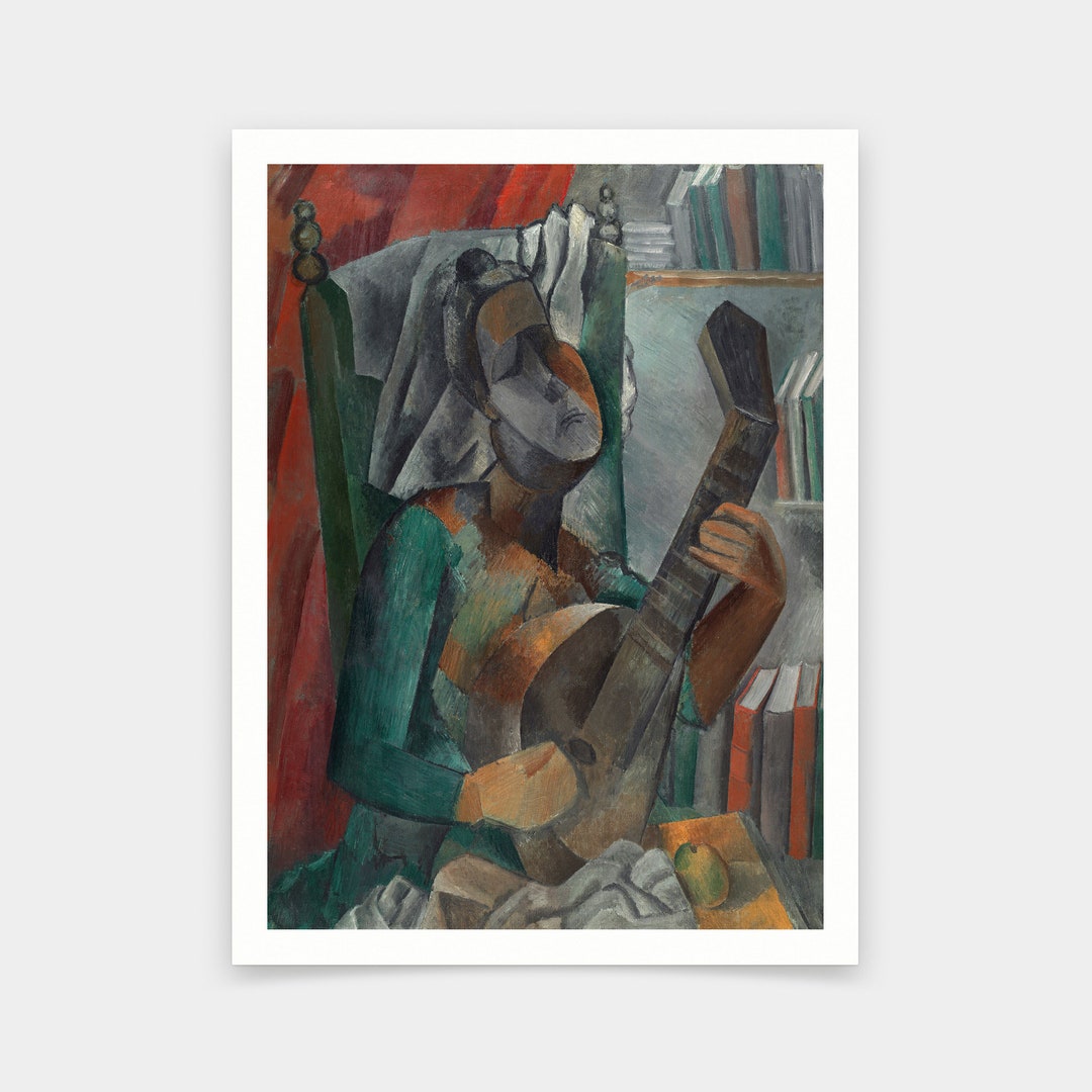 Pablo Picasso,woman With Mandolin,art Prints,vintage Art,canvas Wall ...